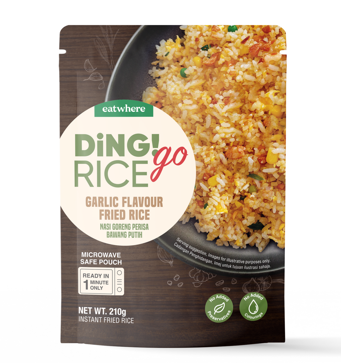DING GO RICE GARLIC FLAVOUR FRIED RICE 210G – Lady Avenue