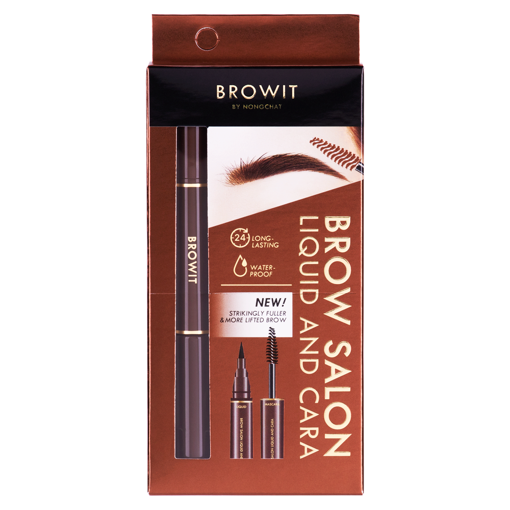 Brow Salon Liquid and Cara 1ml+3.5g Browit 03 Glam Night Brown (Y2021 ...